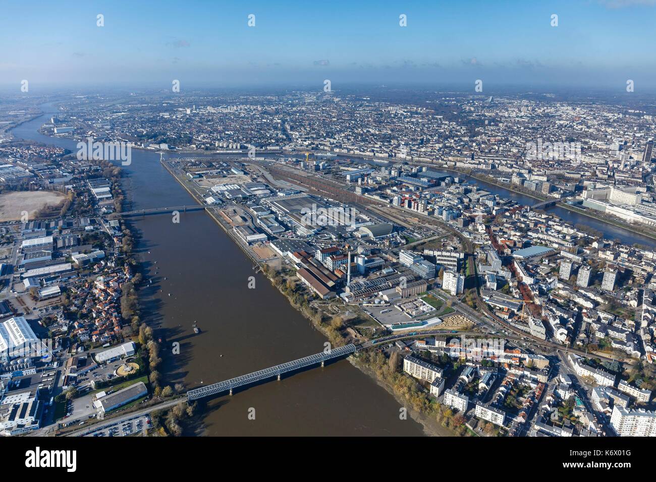 île de nantes aérienne Banque de photographies et d’images à haute ...