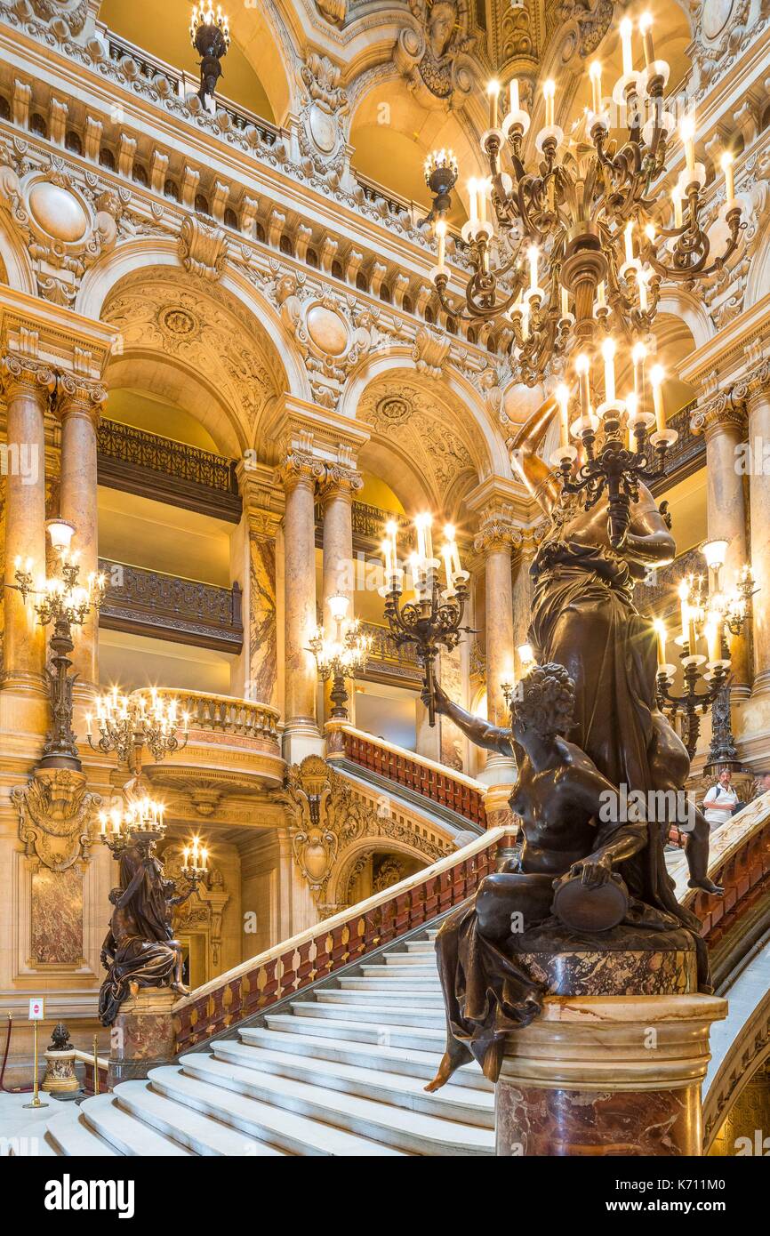 France, Paris, Opéra Garnier (1875) conçu par l'architecte Charles ...