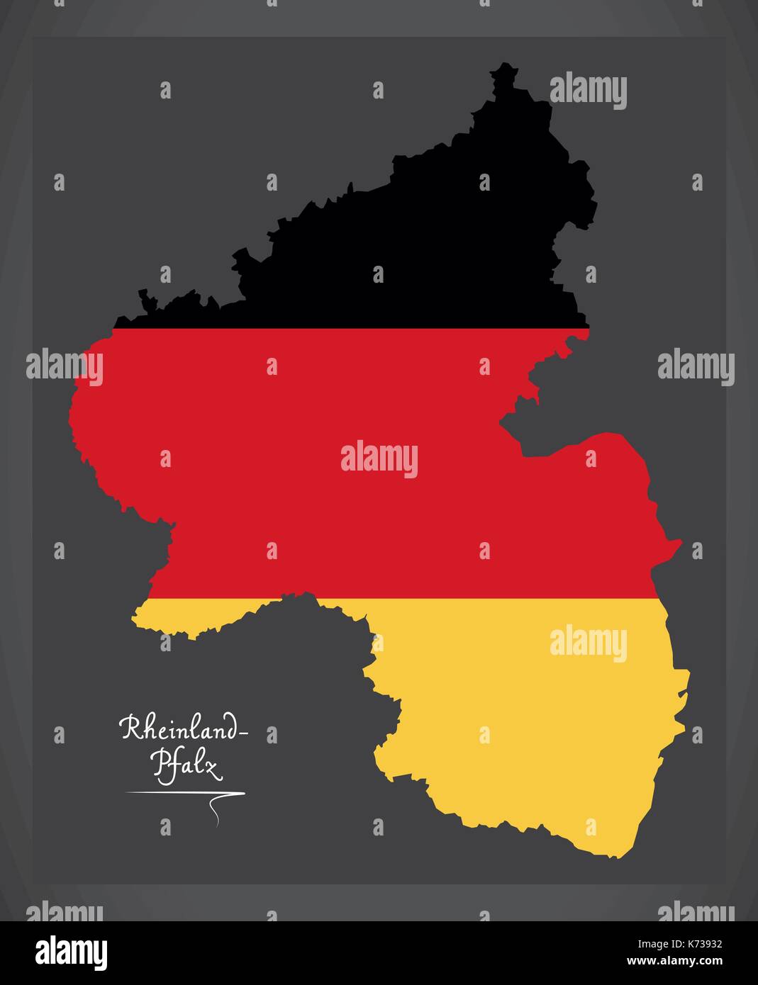 Rheinland pfalz state map Banque de photographies et d’images à haute ...