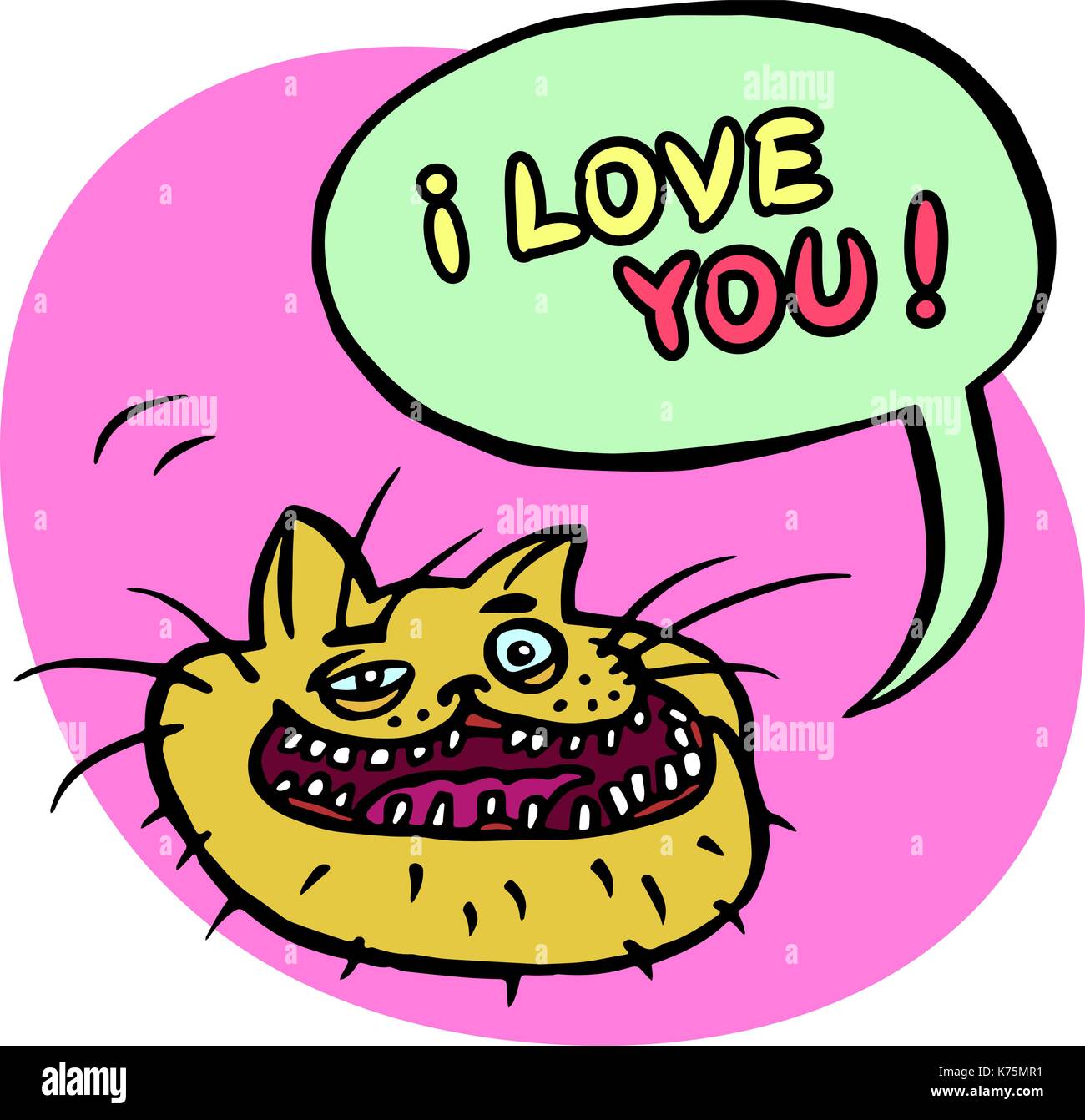 I love you cartoon Banque d'images vectorielles - Alamy