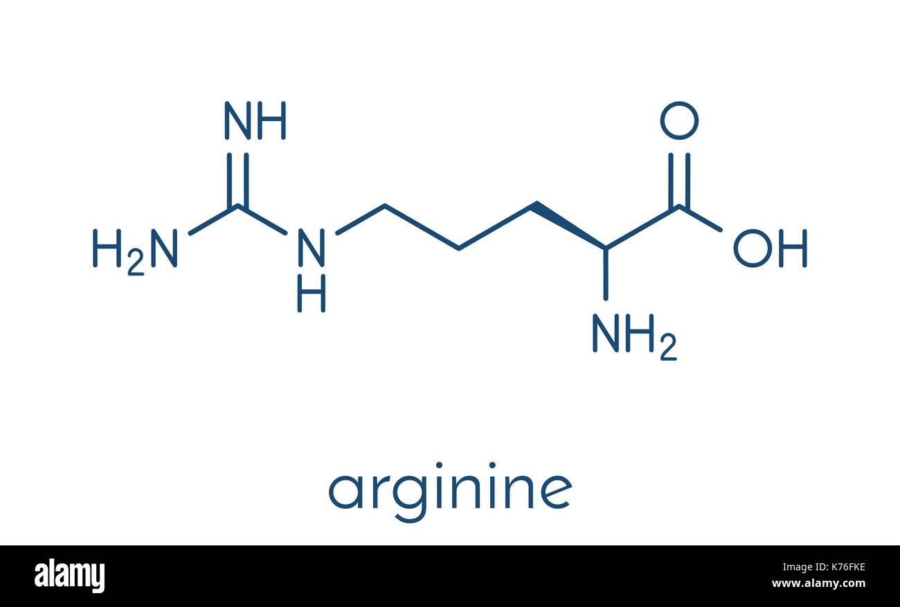 Arginine (l-arginine, arg, r) Acide aminé molécule. formule topologique ...
