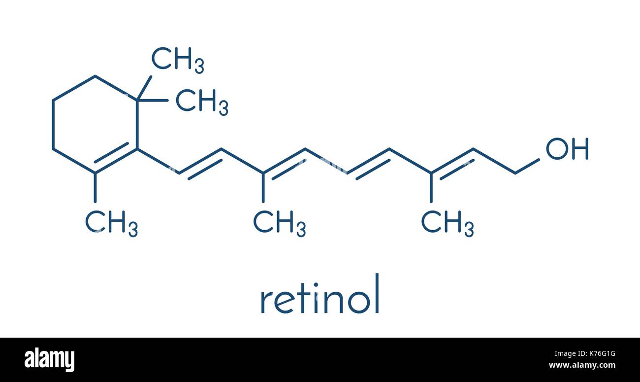 La vitamine A (rétinol) molécule. formule topologique Image Vectorielle ...