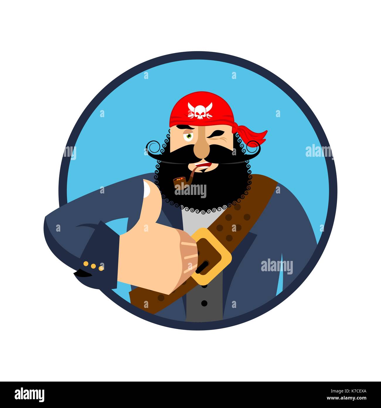Thumbs up pirate. L'obstruction des clins d'Emoji. pilzmarmelade joyeux ...