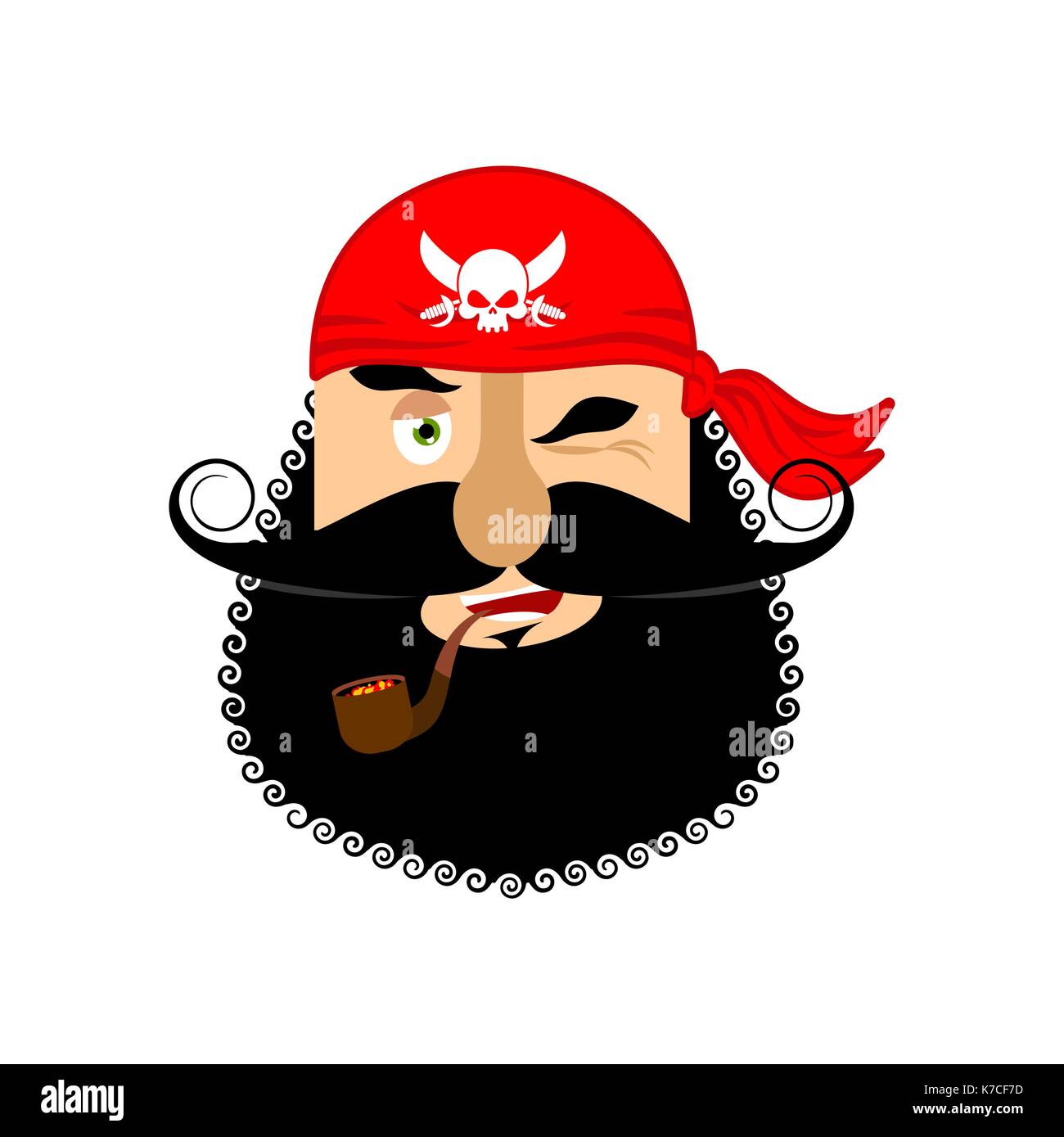 Pirate emoji emoticon smiley face Banque de photographies et d’images à ...