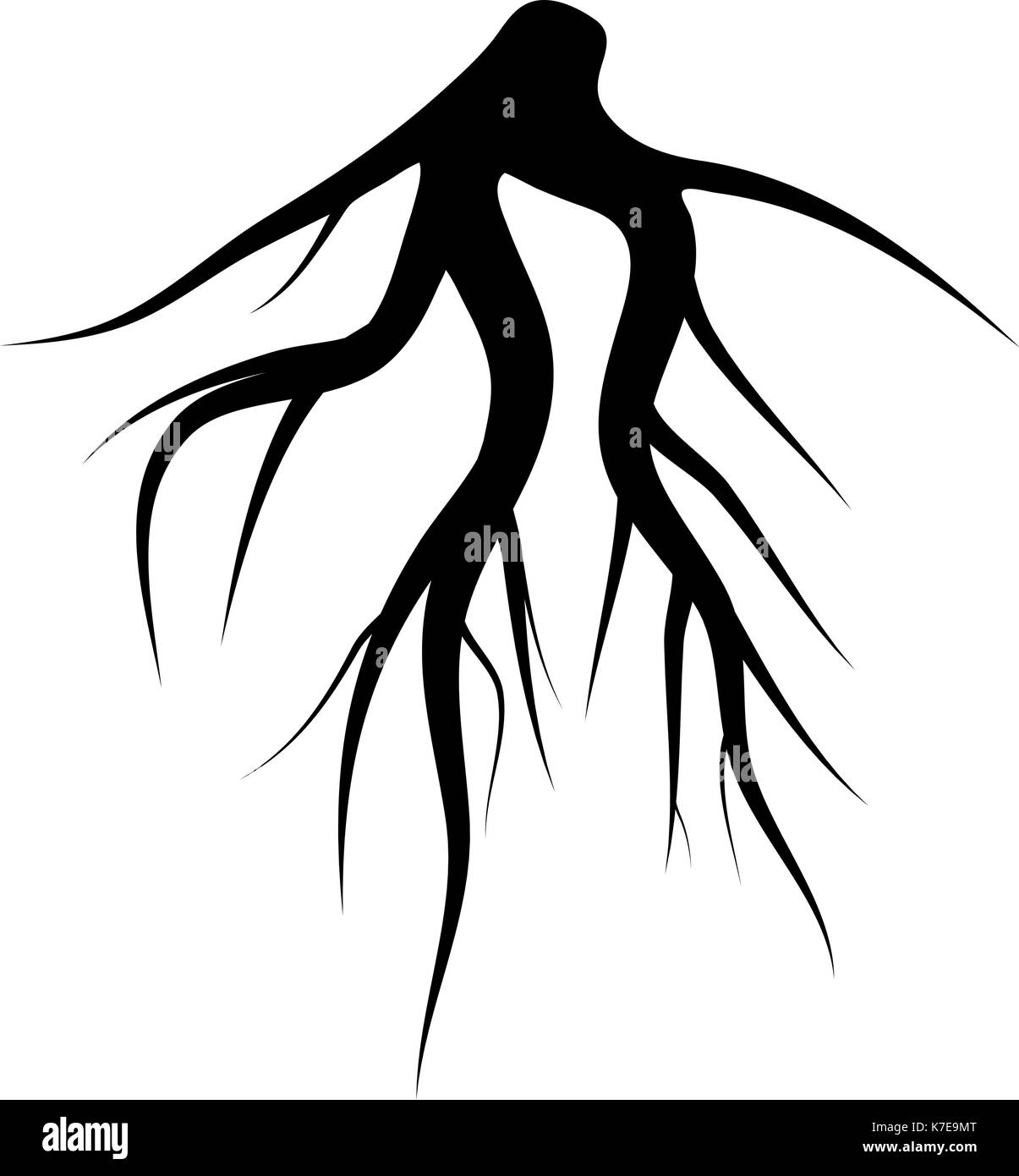 Silhouette racine symbole vecteur icône concevoir. Belle illustration ...