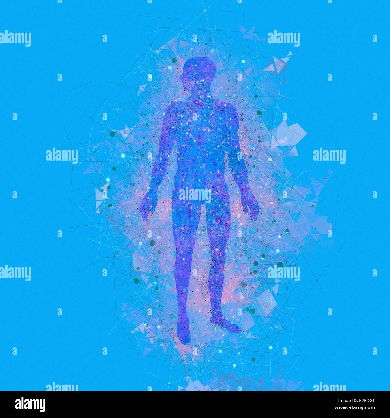 La structure atomique du corps humain, de l'illustration Photo Stock ...