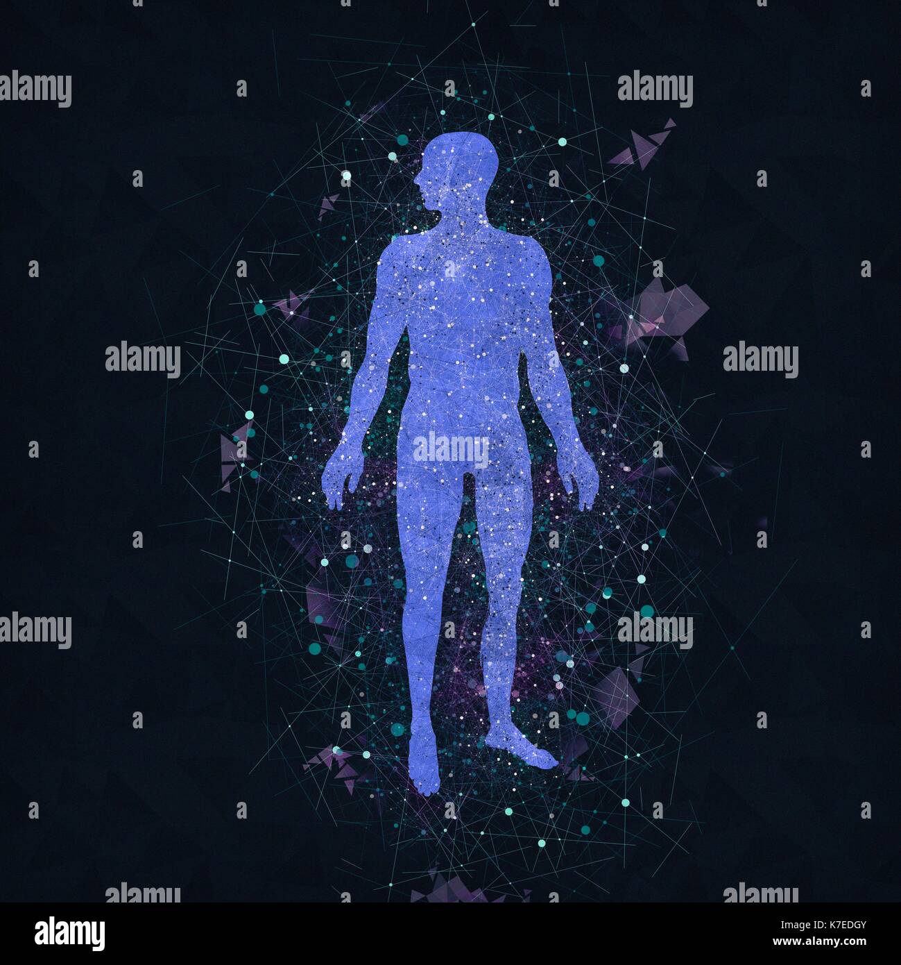 La structure atomique du corps humain, de l'illustration Photo Stock ...