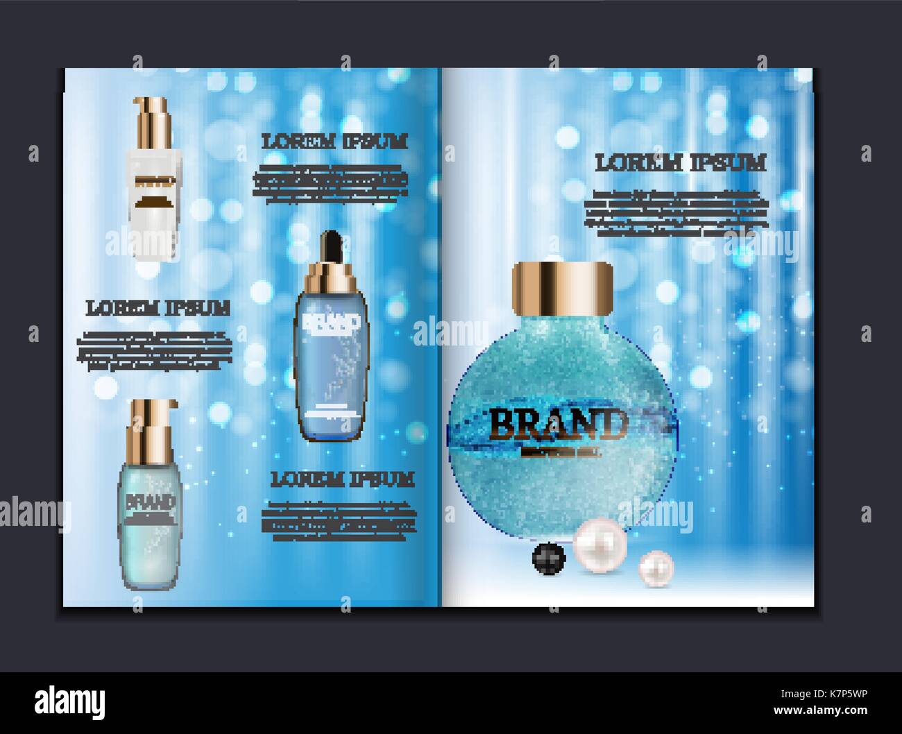 Modèle de brochure produit cosmétique design pour les publicités ou ...