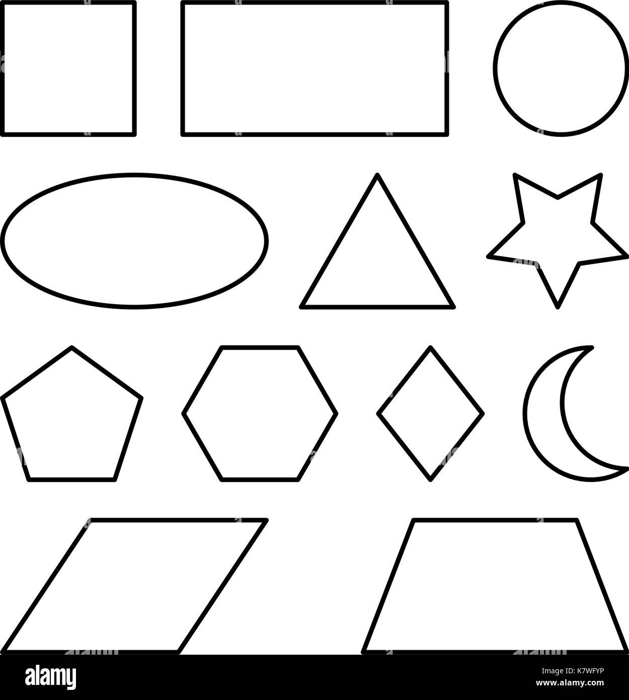 formes-g-om-triques-carr-cercle-ovale-triangle-hexagone-rectangle