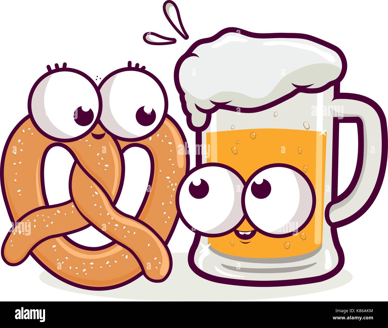 Caricature de bretzel Banque de photographies et d’images à haute ...