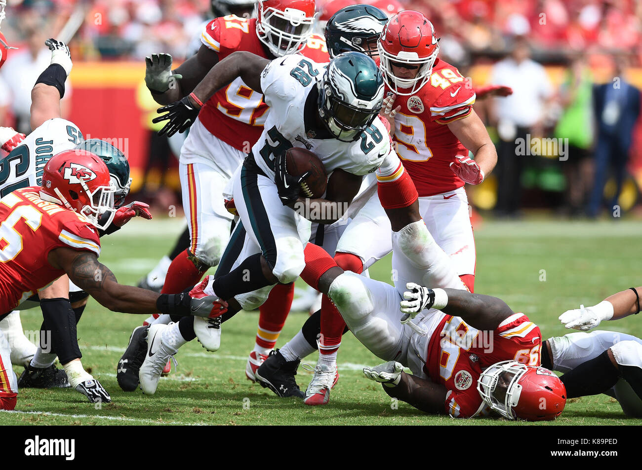 Kansas City, Missouri, États-Unis. Sep 17, 2017. Kansas City Chiefs à l ...
