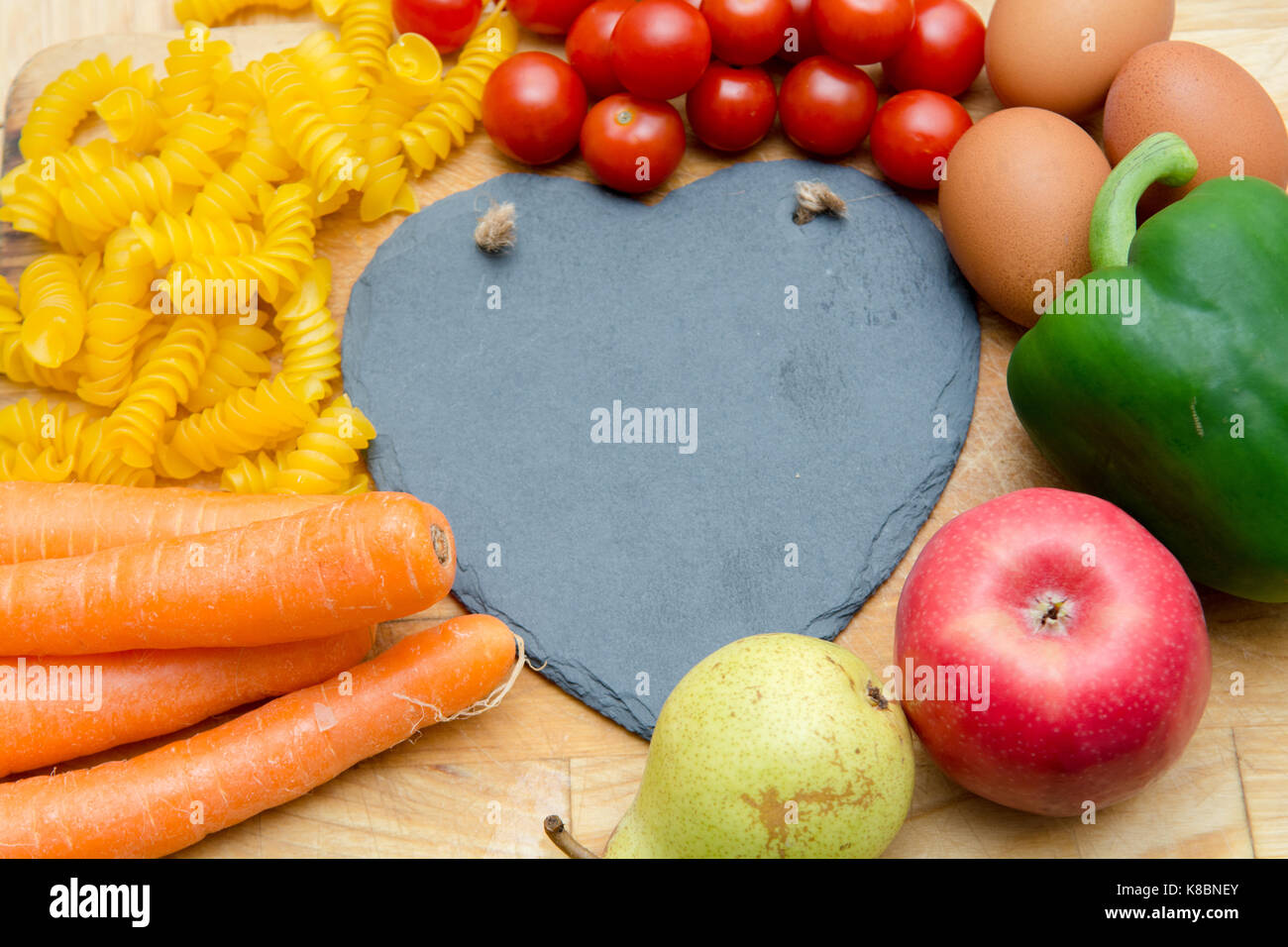 Groupes d'aliments, santé naturelle de fruits et légumes avec une forme ...