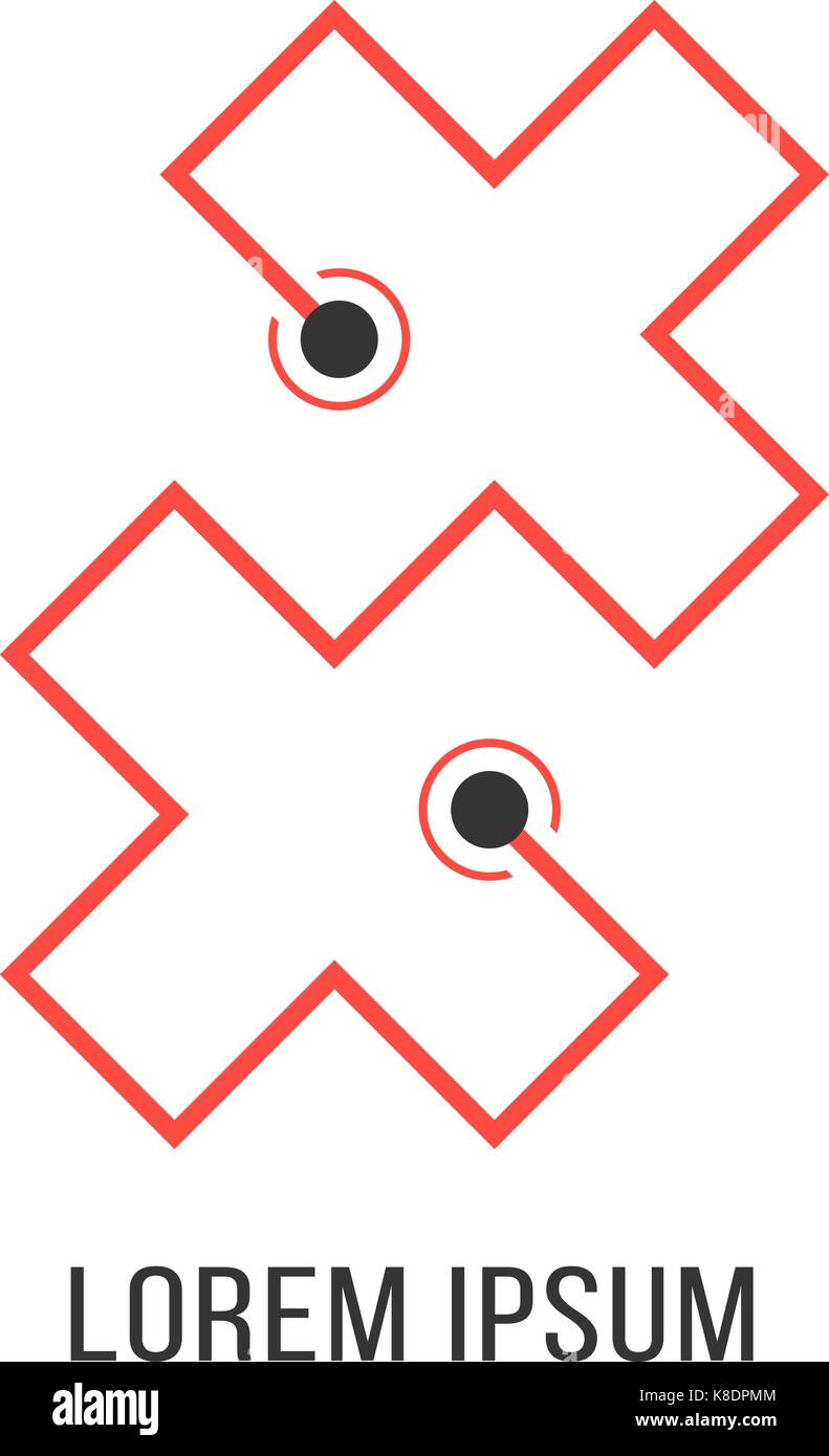 Croix rouge Banque d'images vectorielles - Alamy