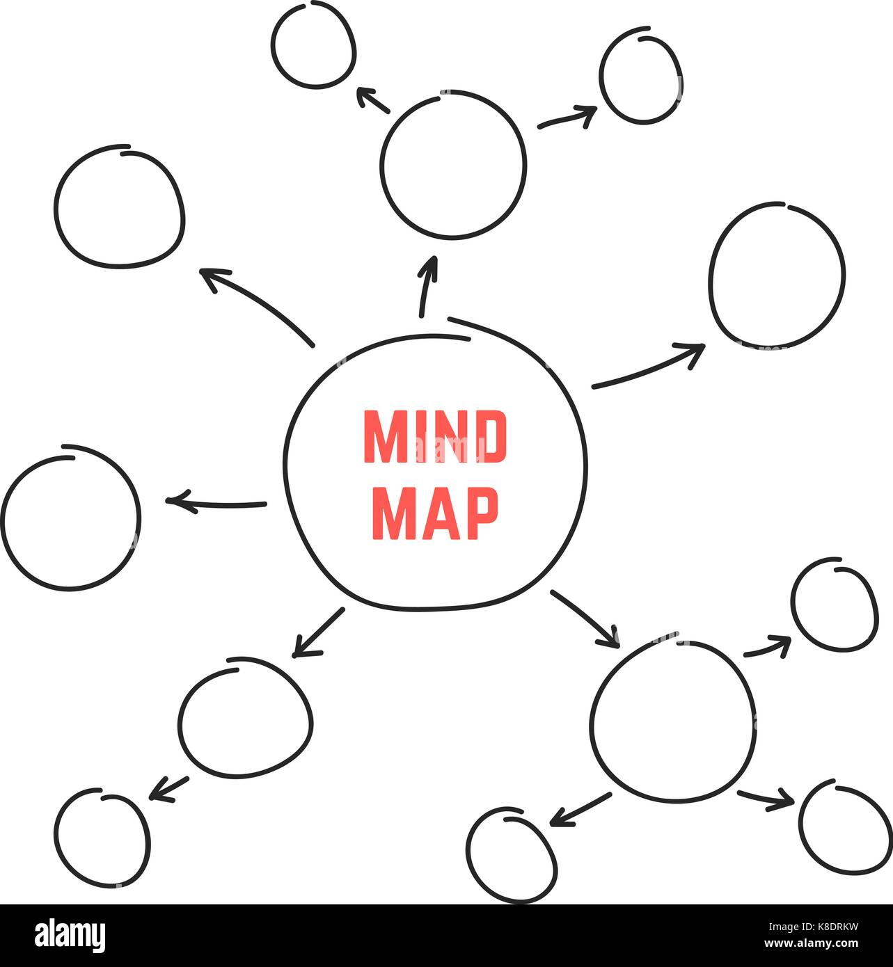 Drawing mind map Banque d'images vectorielles - Alamy