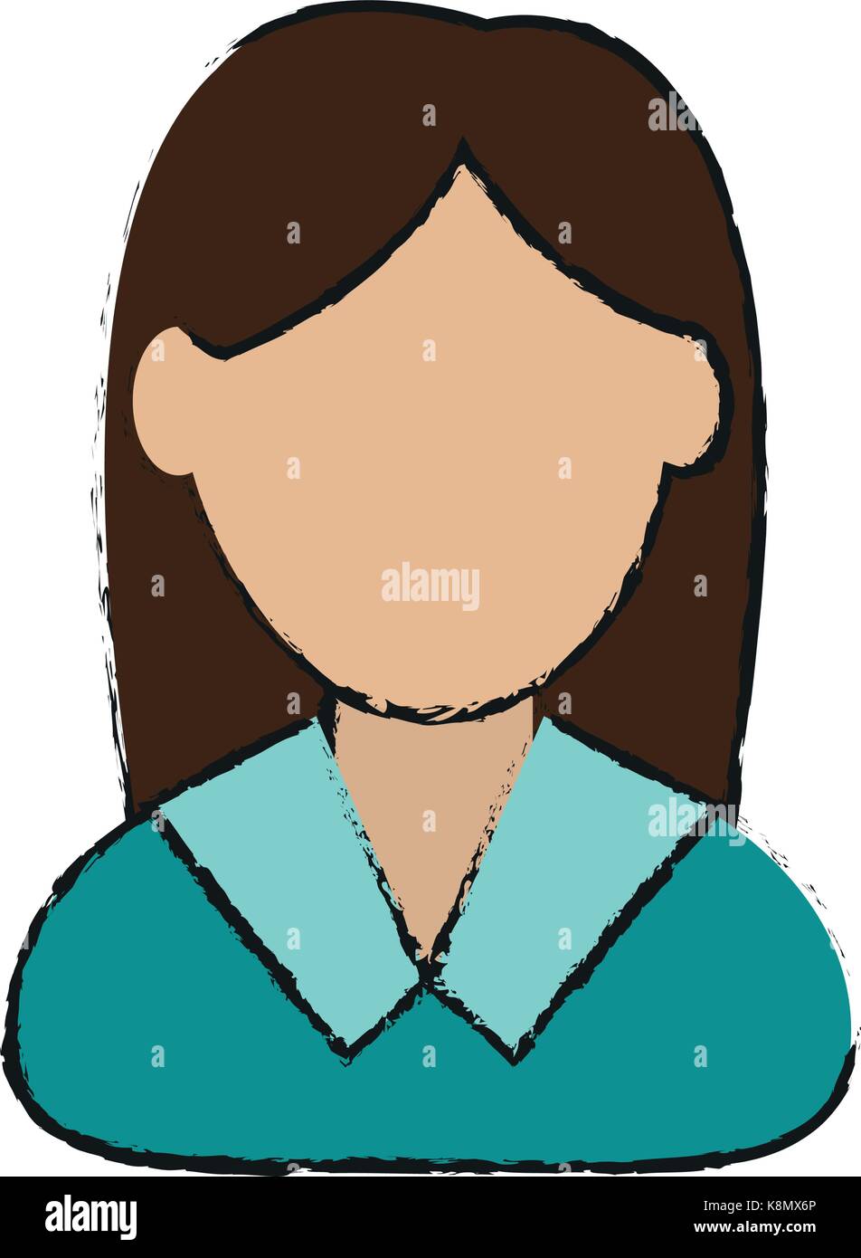 Dessin animé Avatar Femme Image Vectorielle Stock - Alamy