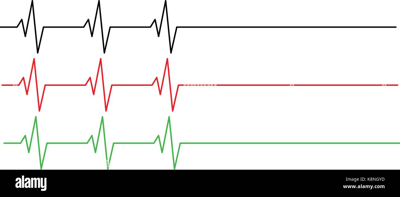 Le rythme cardiaque, l'icône Symbole vecteur ligne ecg. design belle ...