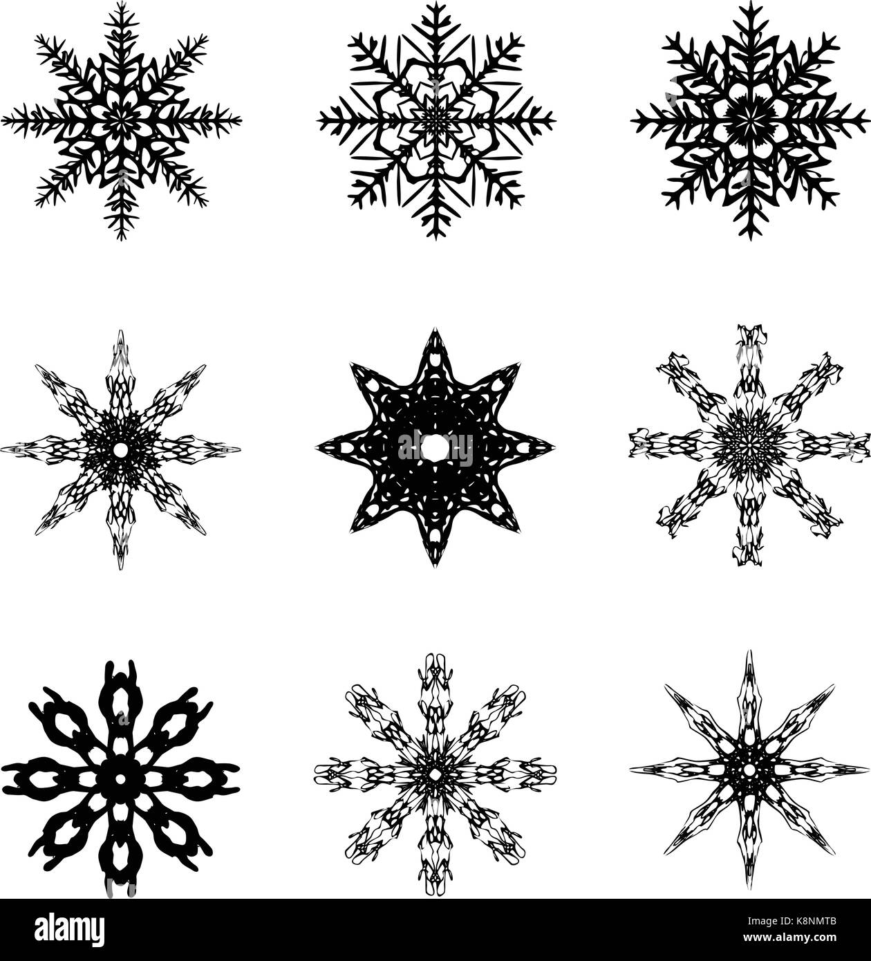 Silhouette flocon Banque de photographies et d’images à haute ...