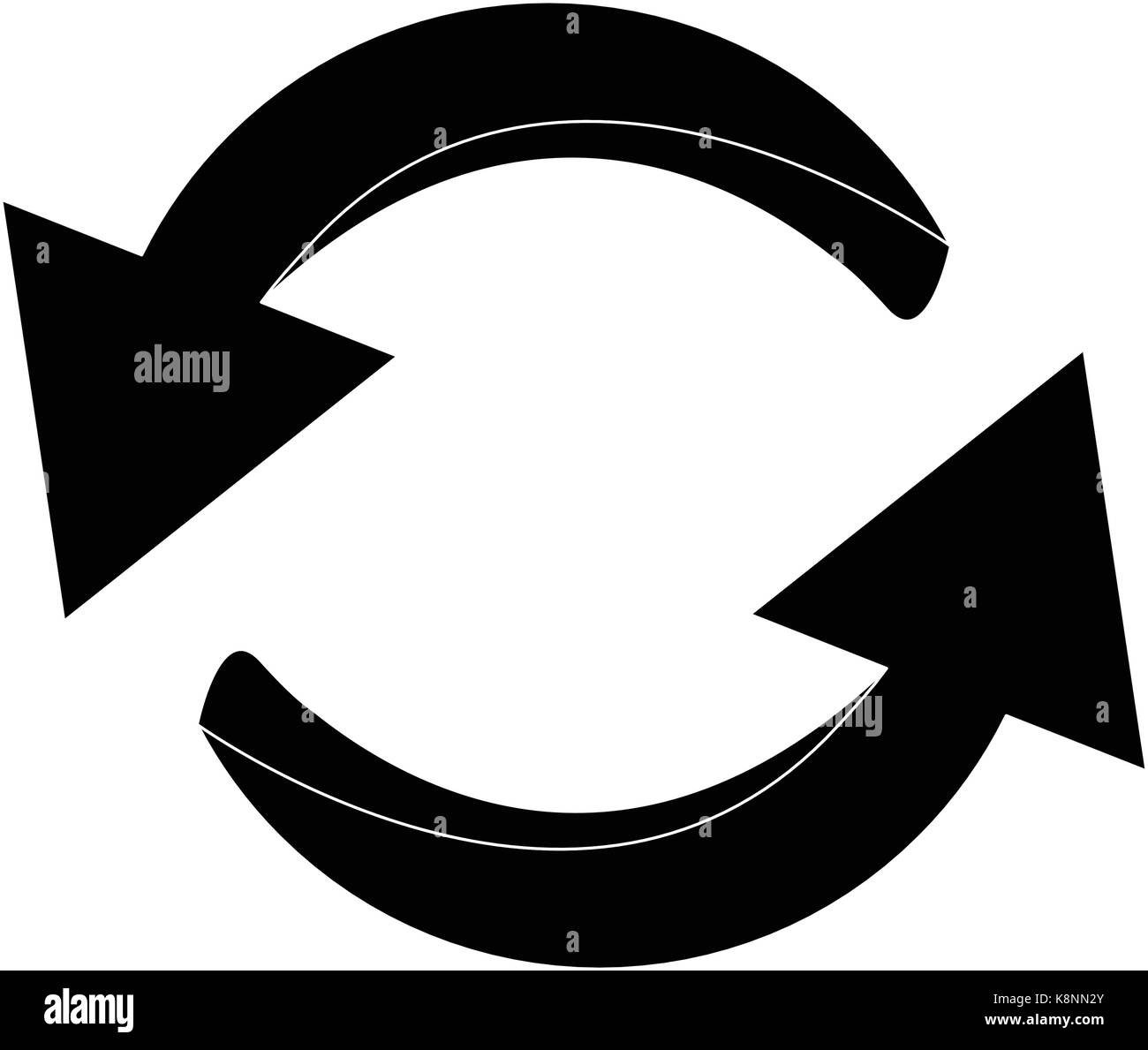 Symbole de flèche, icône silhouette cycle clipart concept d'entreprise ...