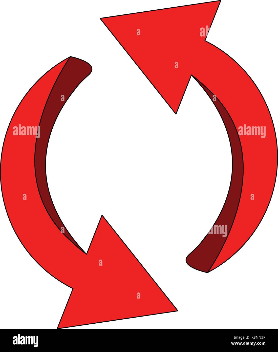 Symbole de flèche, l'icône rouge clip-concept d'entreprise. Vector ...