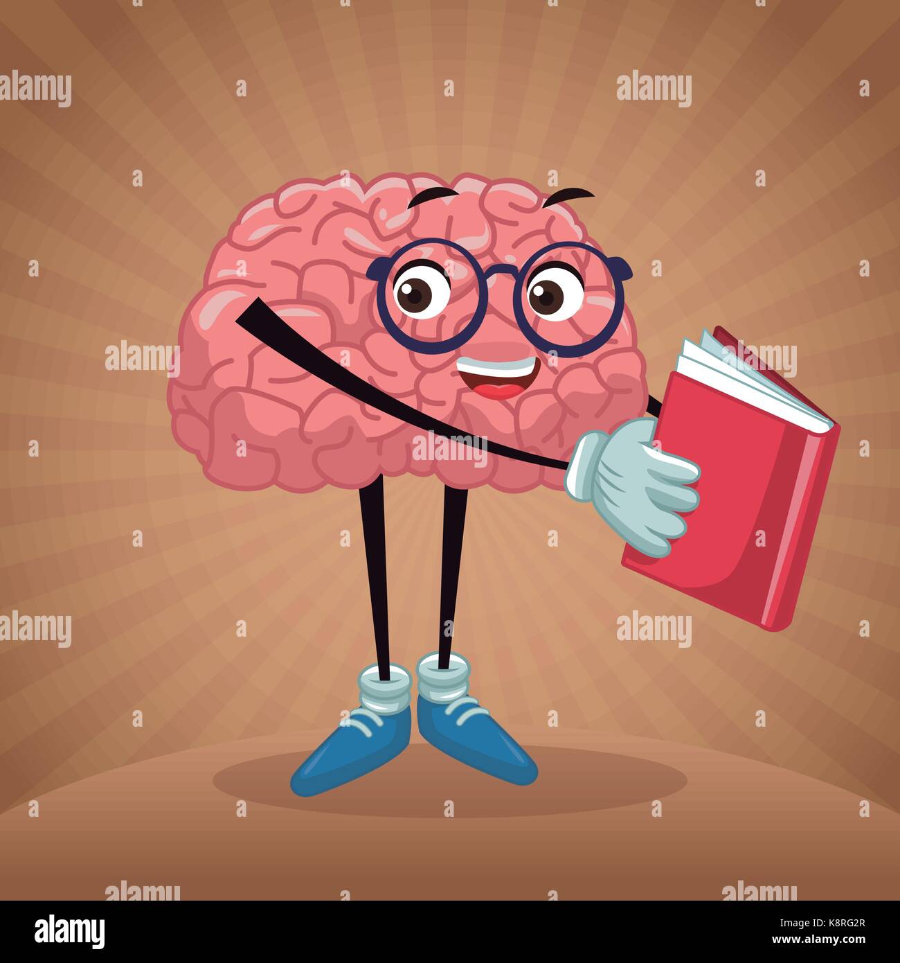 Cartoon brain Banque d'images vectorielles - Alamy