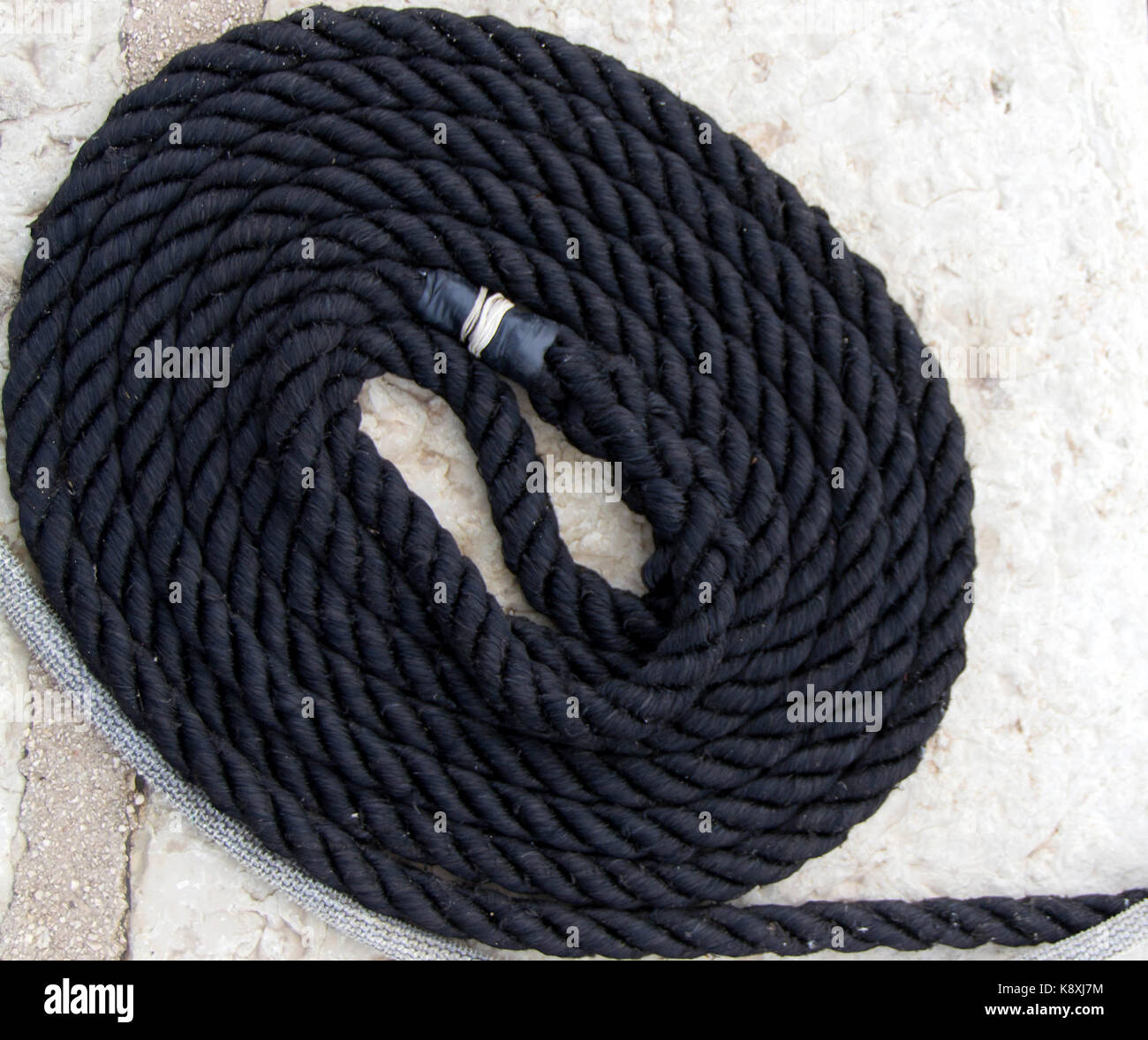 Corde marine pour bateau docking. le chanvre ou le voile de la corde ...