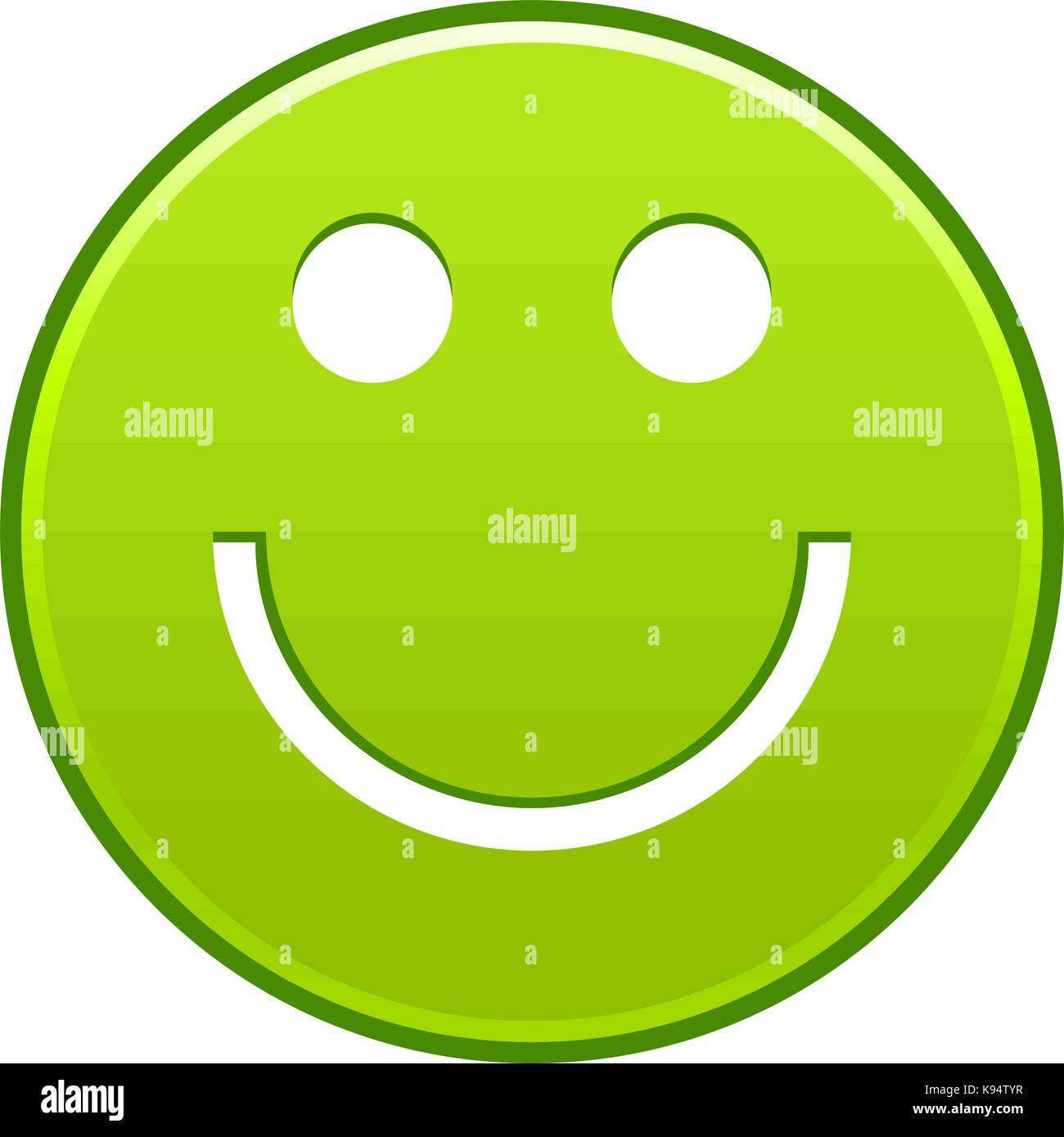 Visage vert smiley emoticon joyeux heureux. et rapide forme recolorable ...