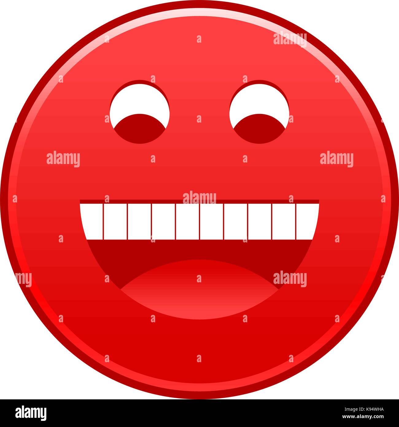 Visage rouge smiley emoticon joyeux heureux. et rapide forme ...