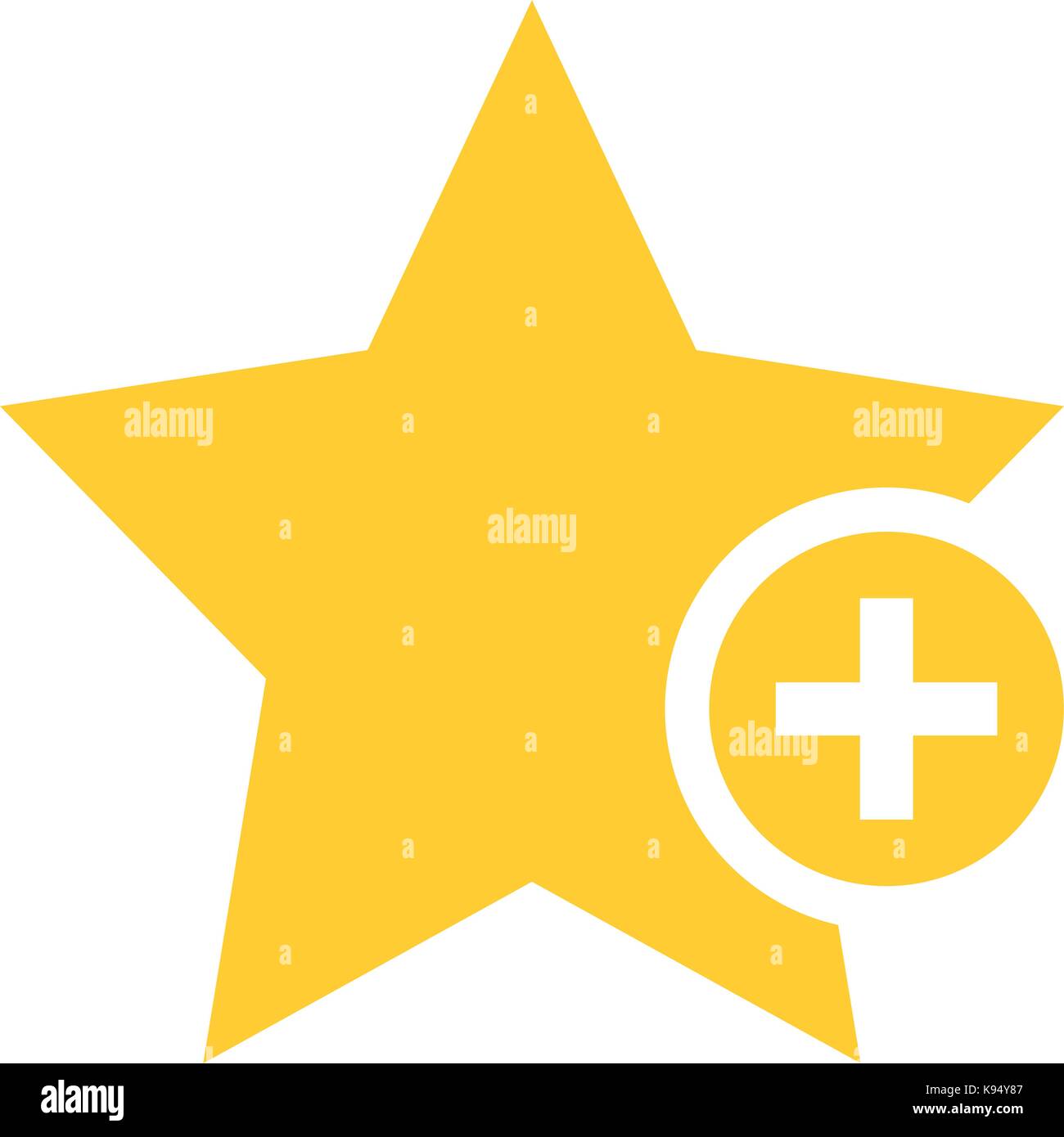 Télévision star favorite icône signet signe avec bouton d'or jaune ...