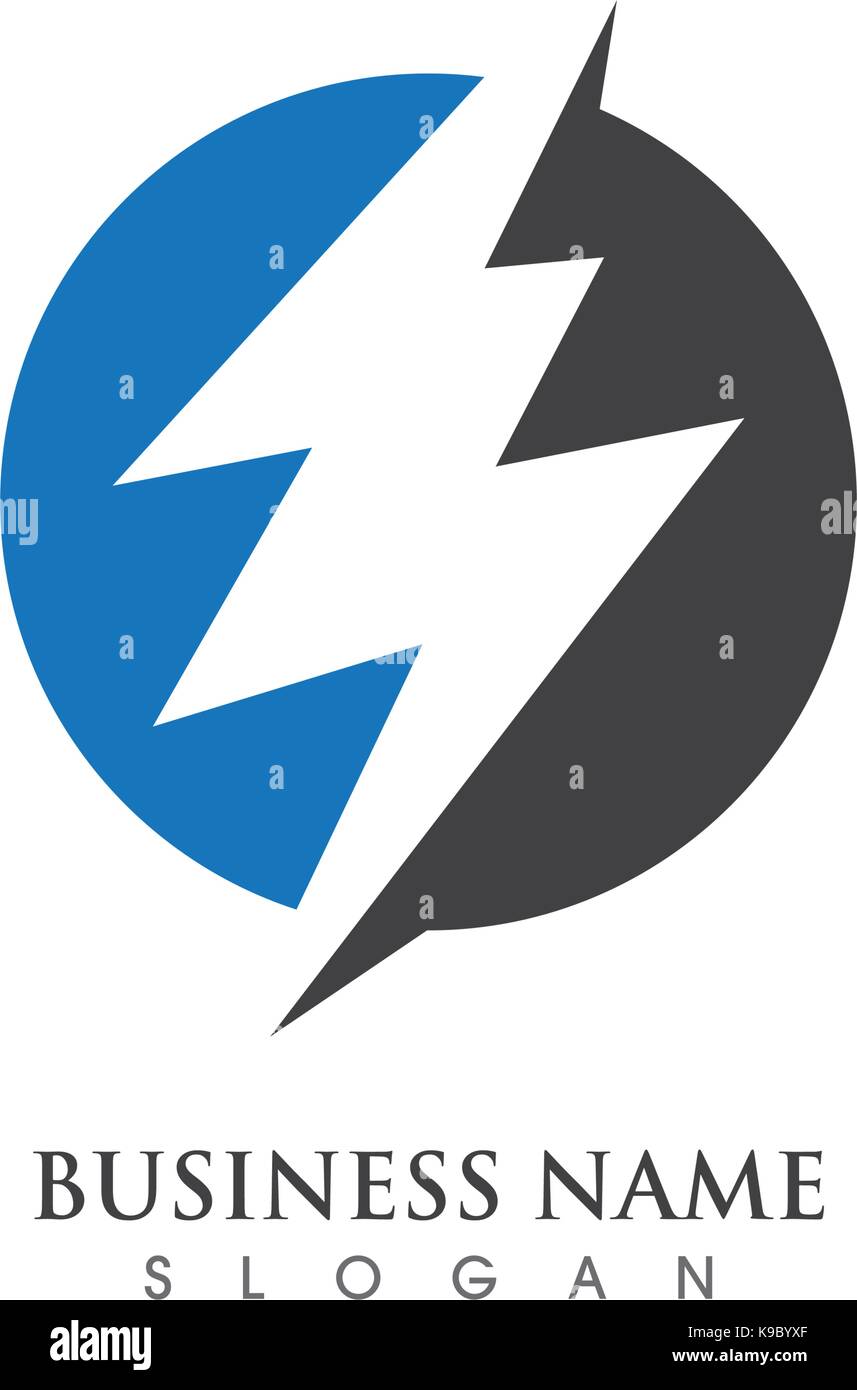 Logo éclair icône vecteur modèle illustration design Image Vectorielle ...