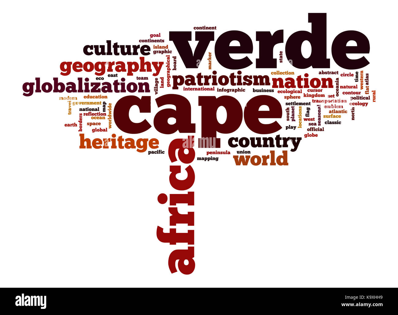 Carte cap vert Banque d'images détourées - Alamy