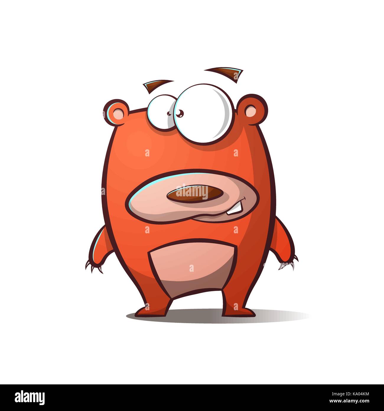 Happy cute cartoon illustration de l'ours Image Vectorielle Stock - Alamy