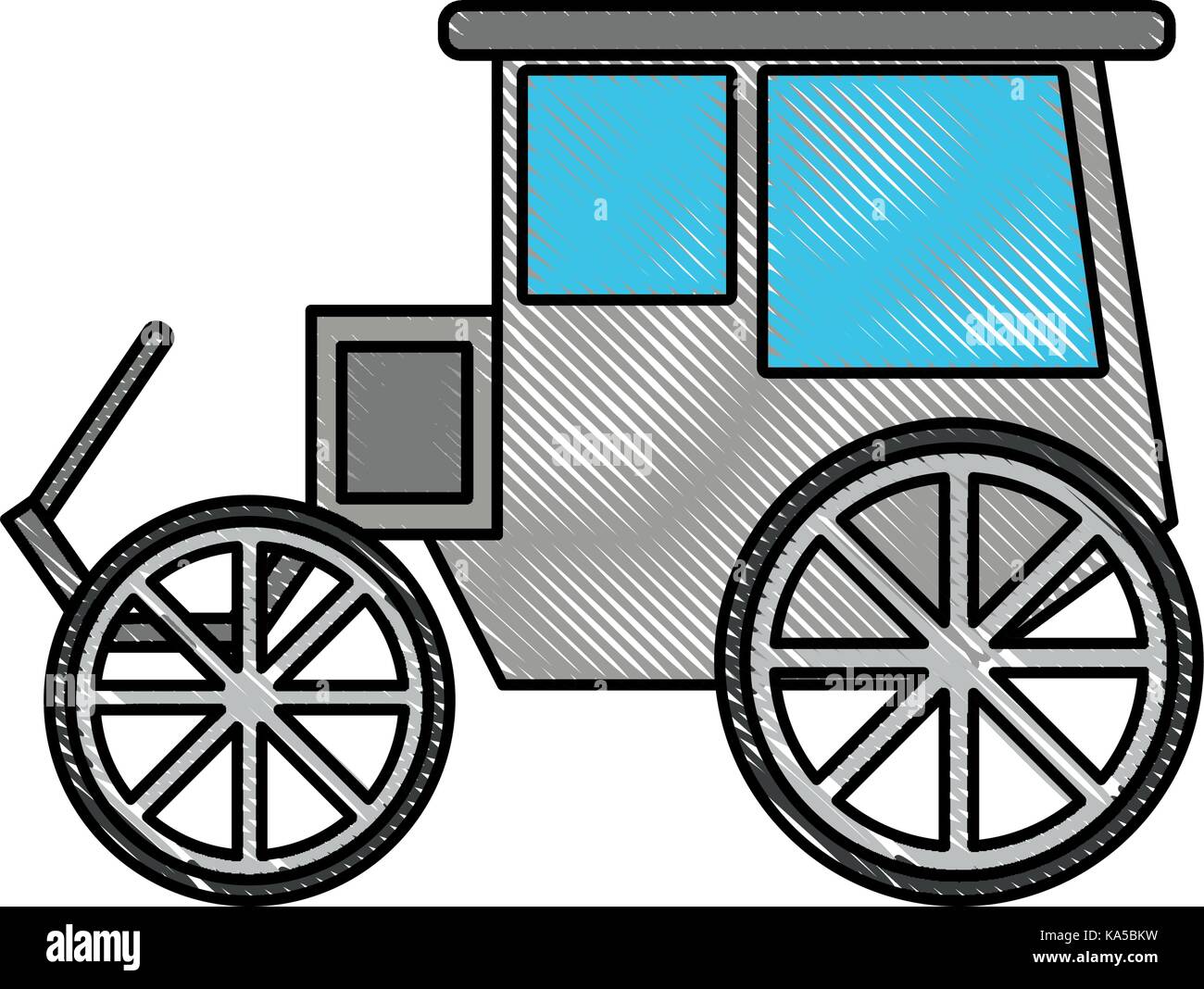 Char tiré par un cheval Banque d'images vectorielles - Alamy