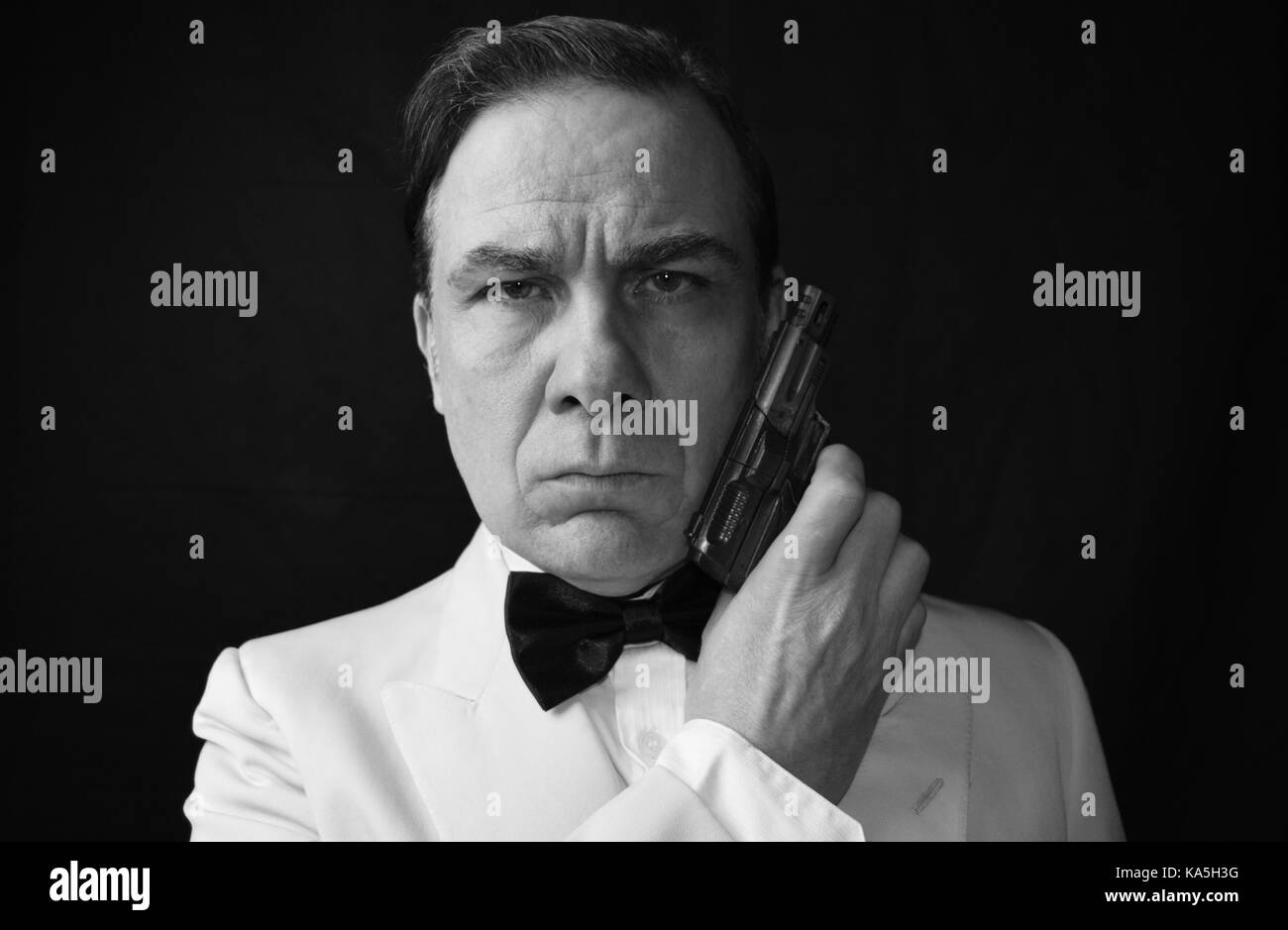 British secret agent Banque d'images noir et blanc - Alamy