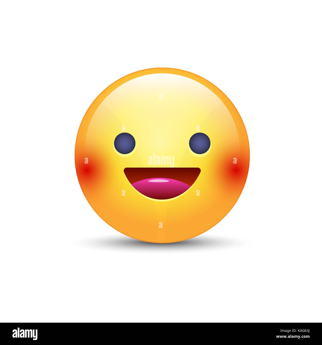 Emoticon smiley yellow disappointed Banque de photographies et d’images ...