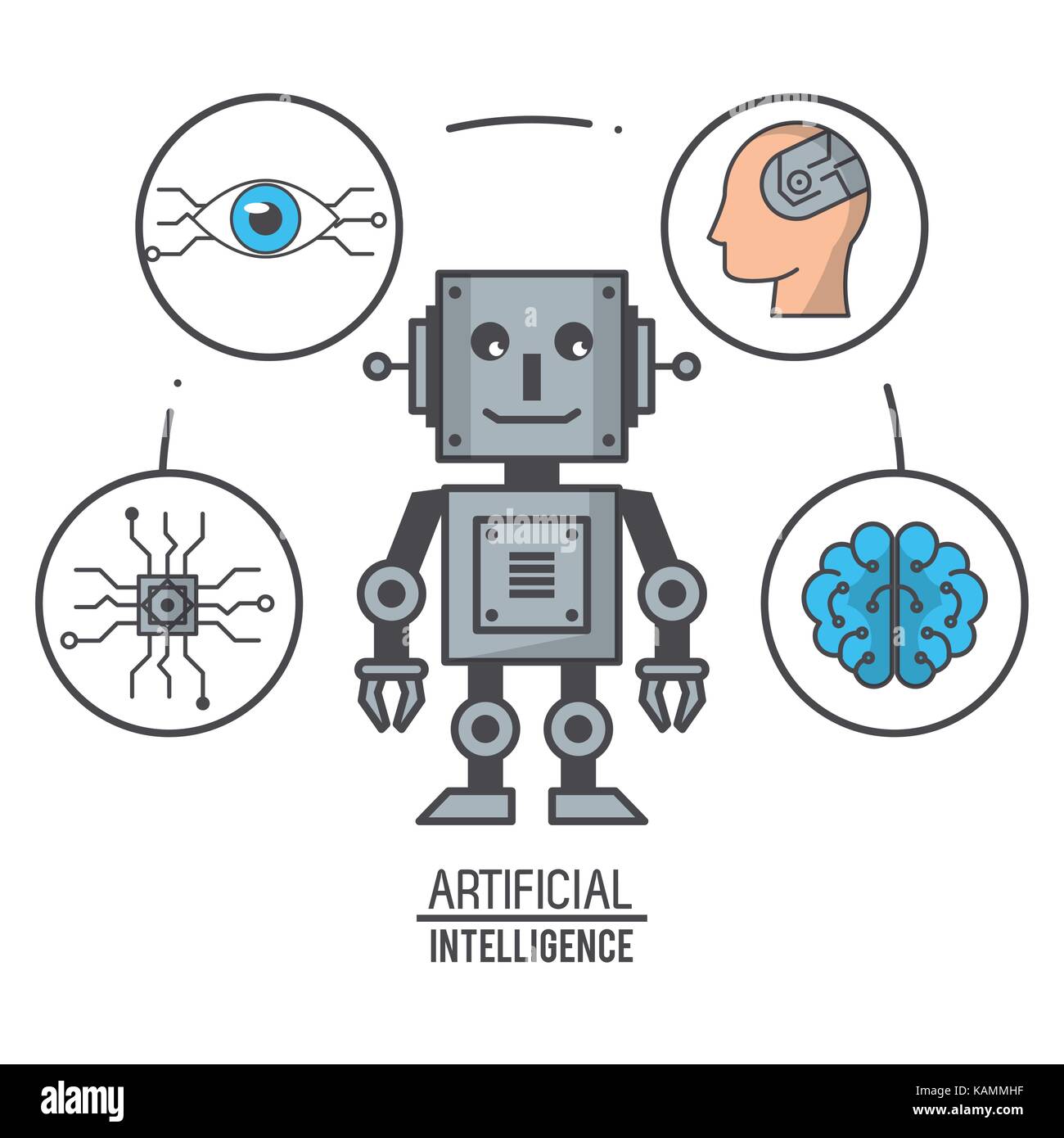 La technologie d'intelligence artificielle Image Vectorielle Stock - Alamy