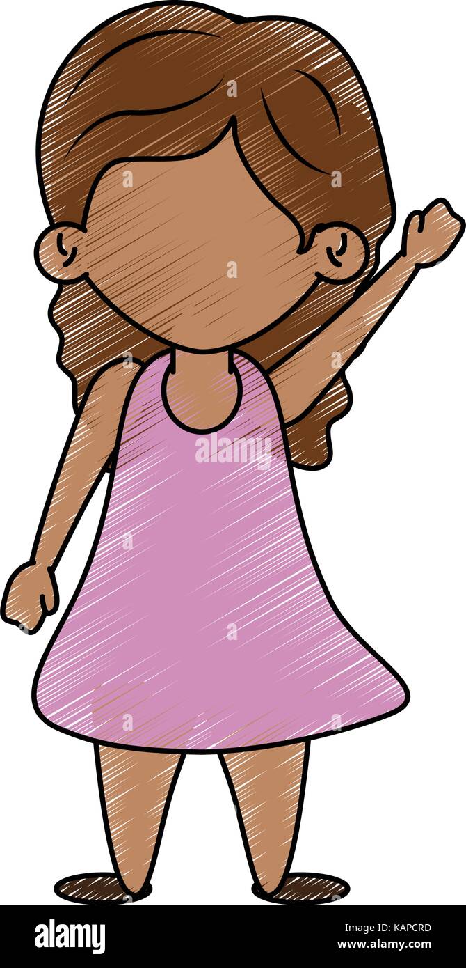 Petite fille cartoon Image Vectorielle Stock - Alamy