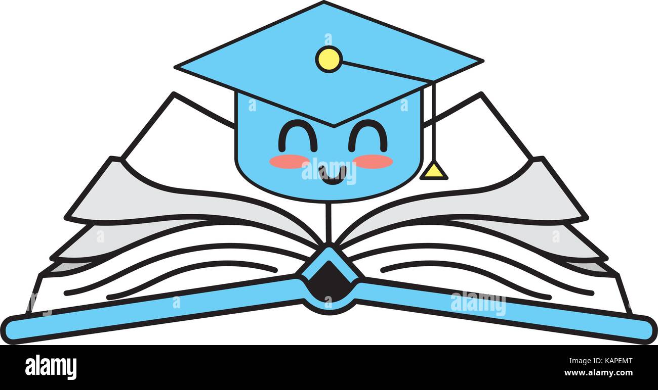 Kawaii graduation cap icon Banque de photographies et d’images à haute ...