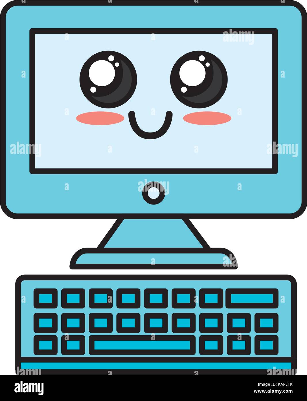 Happy Computer Cartoon