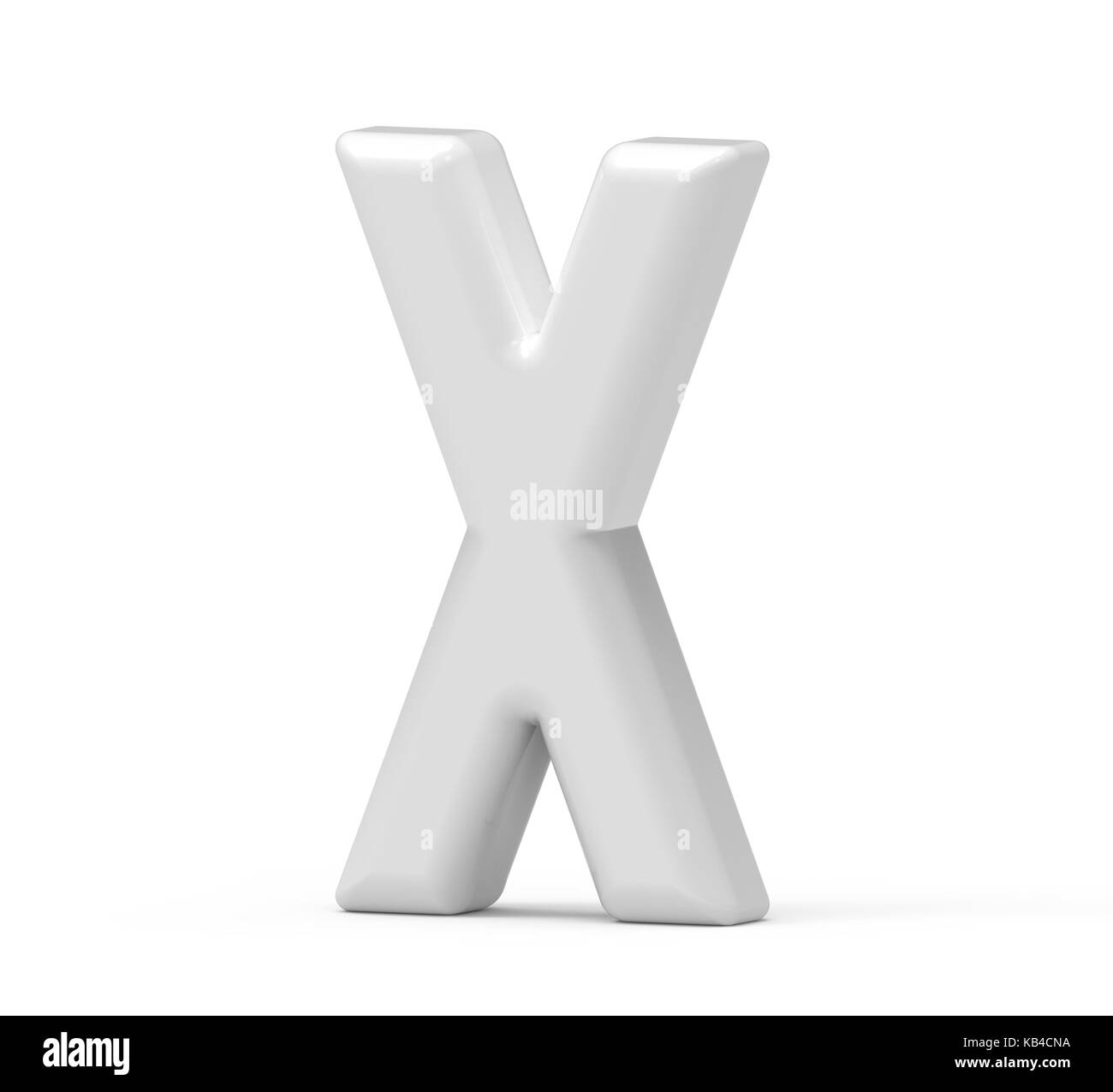 Pearl white lettre X, rendu 3D alphabet gonflé isolé sur fond blanc ...