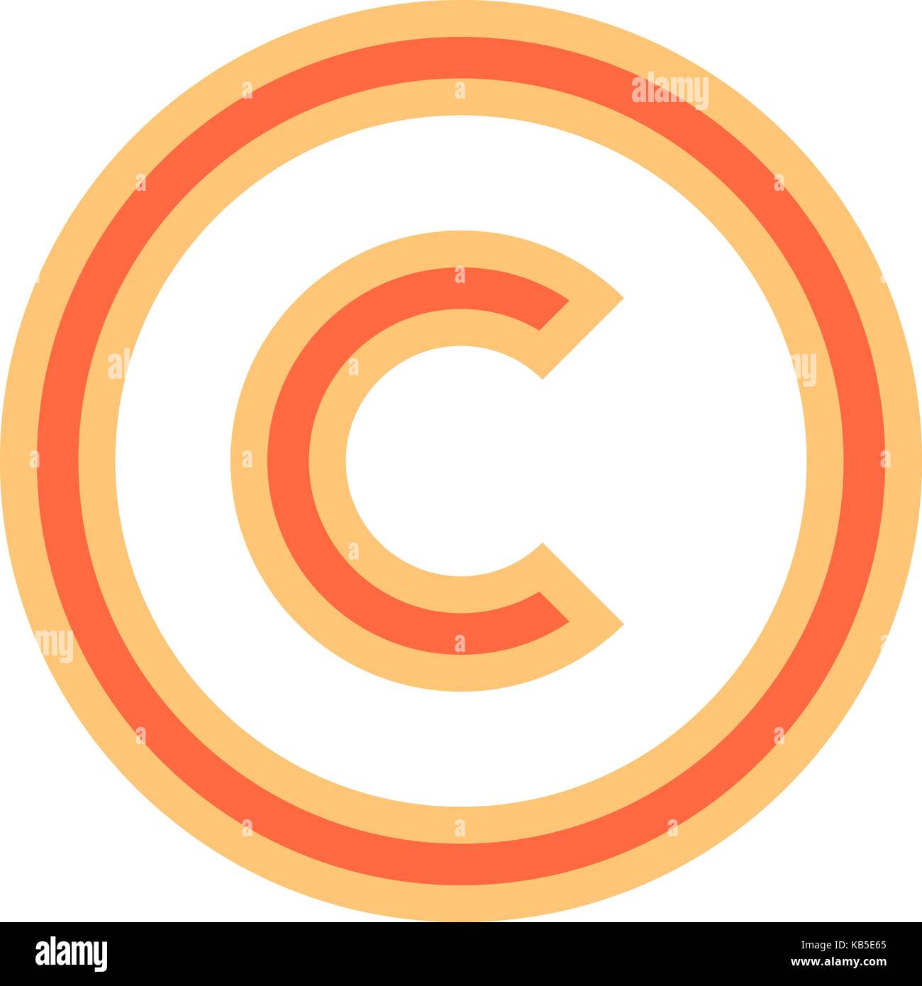 Le symbole de copyright, ou signe d'auteur, une lettre majuscule ...