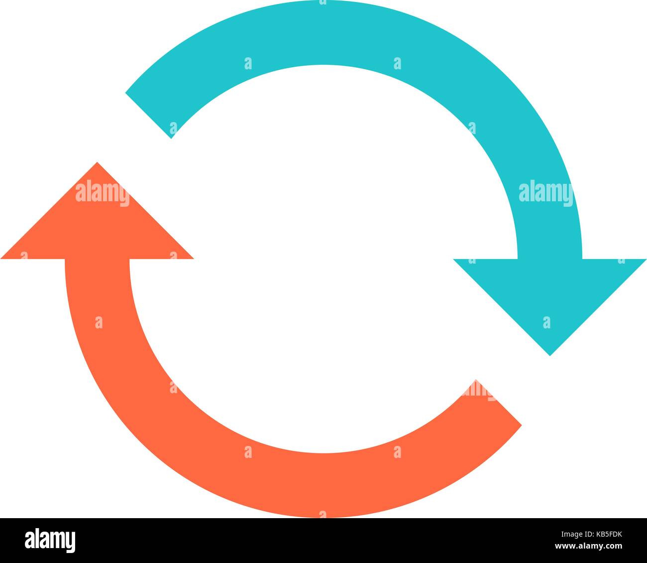 Flèches de couleur recharger, actualiser, rotation, boucle, répétition ...