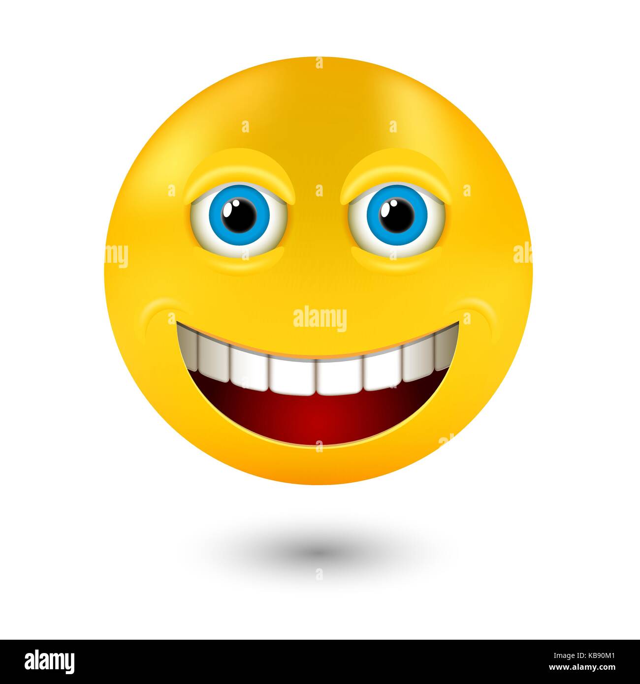 Emoticon smiley face yellow web Banque de photographies et d’images à ...