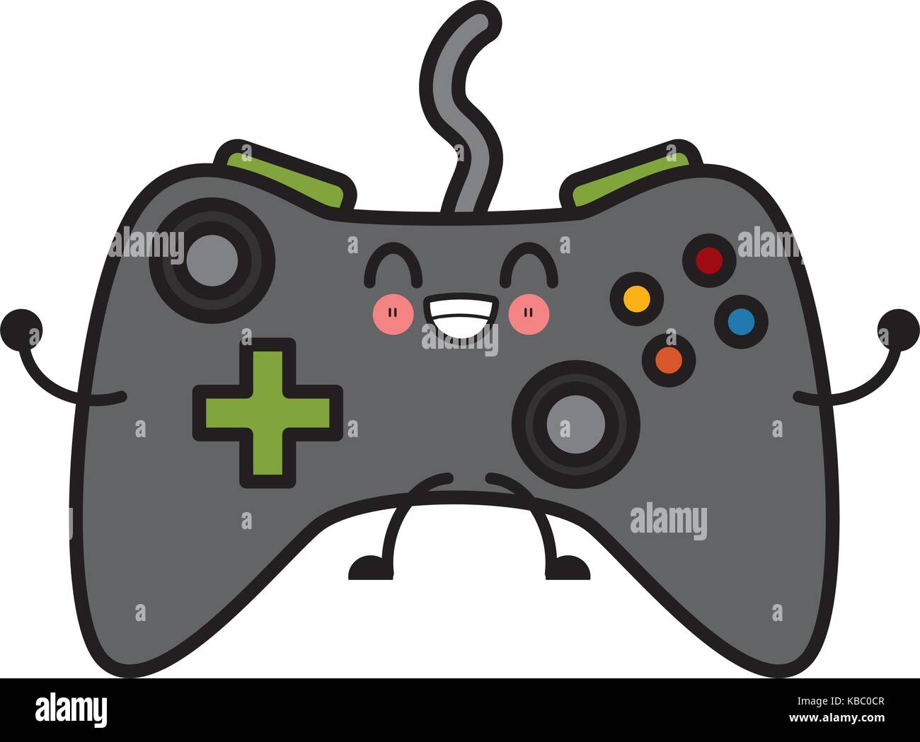 Manette console kawaii cute cartoon console Image Vectorielle Stock - Alamy