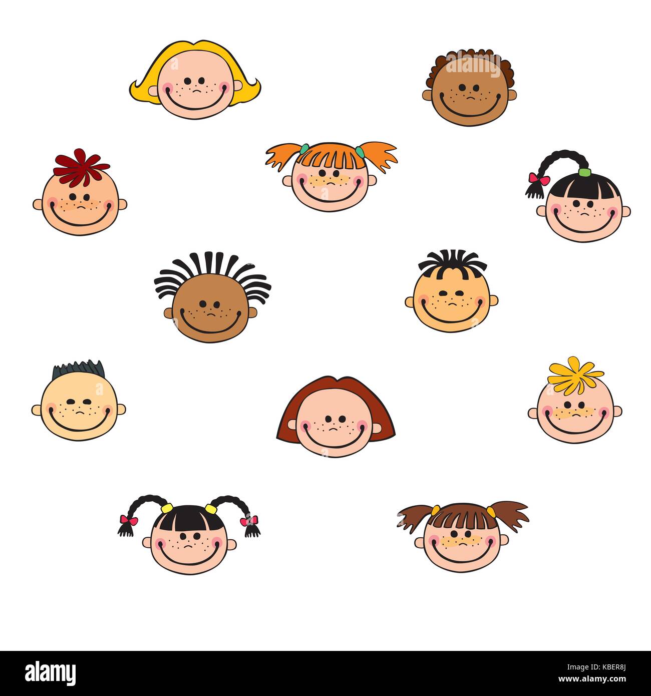 Enfant cartoon Banque d'images vectorielles - Alamy