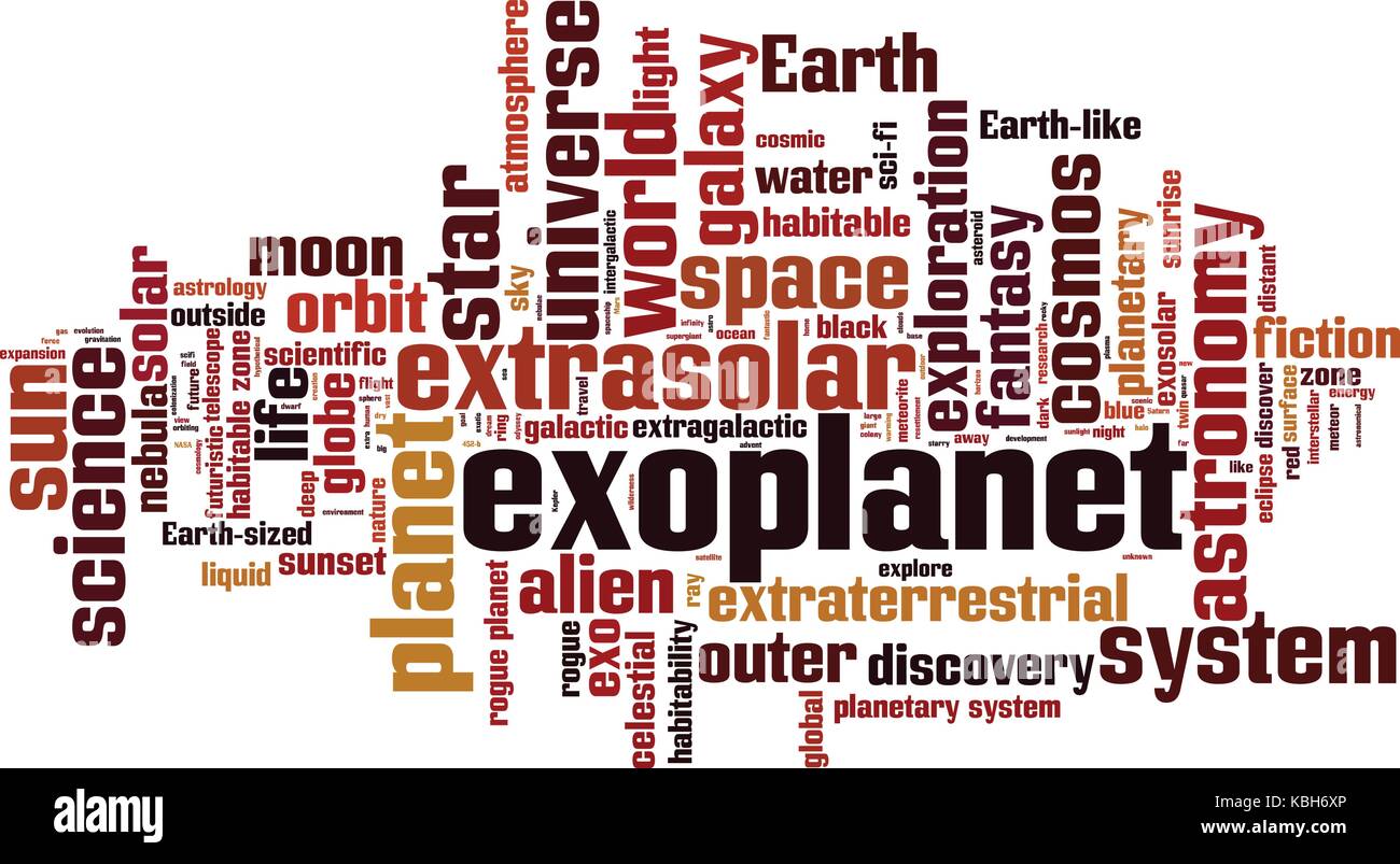 Exoplanète mot concept cloud. vector illustration Image Vectorielle ...