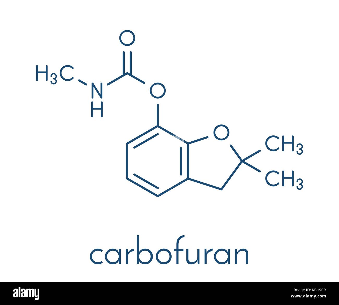 Le carbofuran insecticide carbamate. molécule de pesticide qui est ...