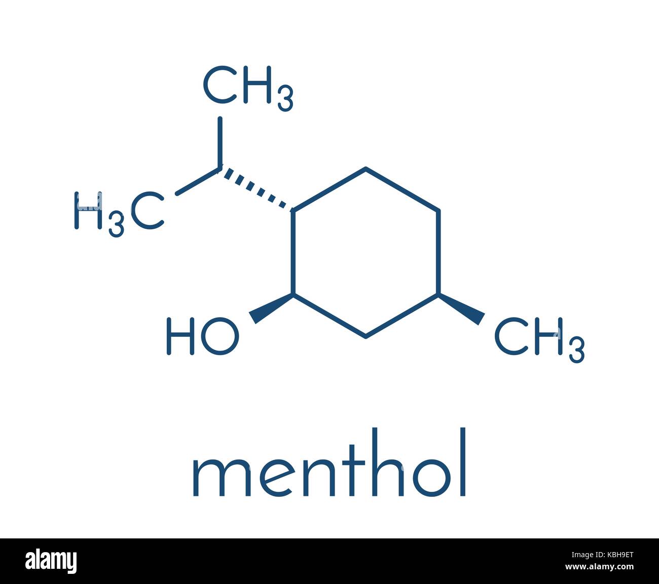 Molécule de menthol Banque d'images vectorielles - Alamy