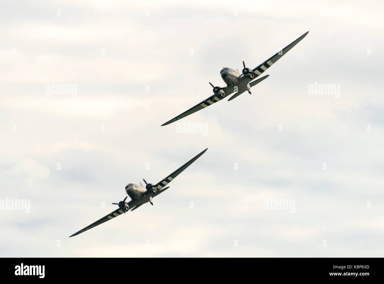 C47 avion utilisé dans Band of Brothers à Duxford Photo Stock - Alamy