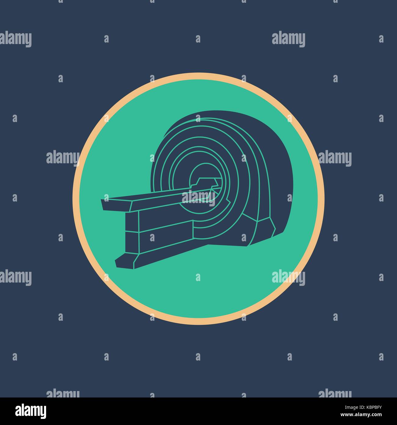 L'icône de la machine IRM, imagerie par résonance magnétique symbole ...