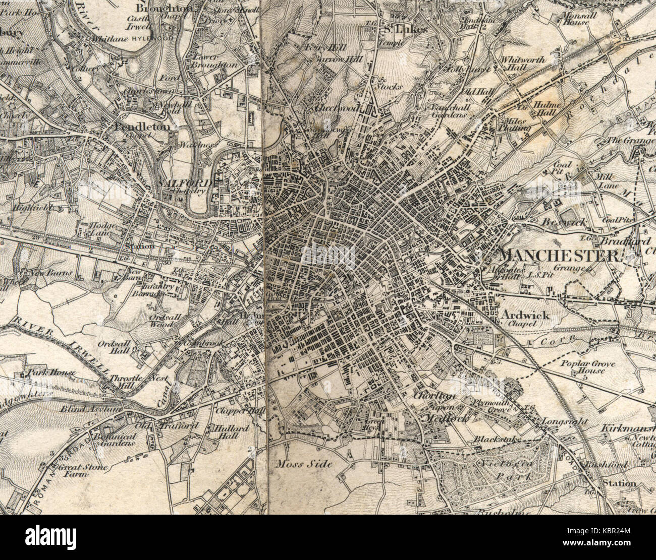 Plan de la ville de manchester Banque de photographies et d’images à ...